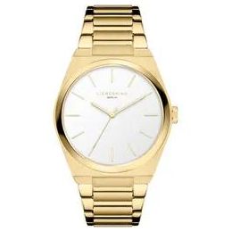Quarzuhr Liebeskind Berlin "Minimalist 48 mm", goldfarben, Armbanduhren, Damen, Quarzuhr, Armbanduhr, Damenuhr, Herrenuhr, Edelstahlarmband, analog