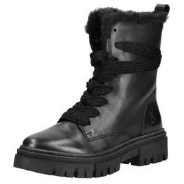 Schn&uuml;rstiefelette BAGATT "BAGATT Stiefelette Leder", Damen, Gr. 39, schwarz, Leder, Schuhe Schn&uuml;rstiefelette