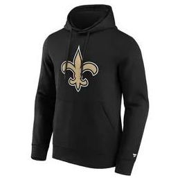 Kapuzenpullover Fanatics "Fanatics Hoodie New Orleans Saints Primary Logo Graphic", Damen, Gr. L, schwarz, 80% Baumwolle, 20% Polyester, Pullover Kapuzenpullover