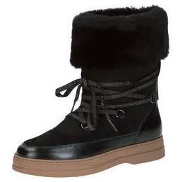 Snowboots Peter Kaiser "Peter Kaiser Stiefel Leder", Damen, Gr. 39, schwarz, Leder, Schuhe Snowboots