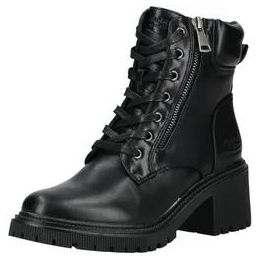 Schn&uuml;rstiefelette Dockers BY GERLI "Dockers by Gerli Stiefelette Lederimitat", Damen, Gr. 37, schwarz, Lederimitat, Schuhe Schn&uuml;rstiefelette