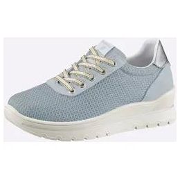 Sneaker Heine, Damen, Gr. 42, hellblau, Synthetik, Schuhe Sneaker