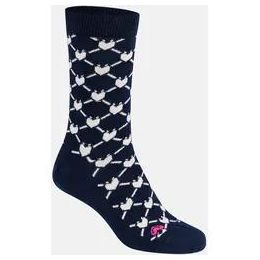 LIEBLINGSST&Uuml;CK Langsocken LIEBLINGSST&Uuml;CK "Lovely Socks "AudreyEP" aus Baumwollmix", Damen, Gr. 39-42, 490, navy, Baumwolle, Elasthan, Polyamid, normal, Socken, mit Baumwoll-Anteil