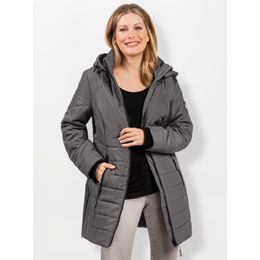 WITT Damen Steppjacke mit seitlichen Rei&szlig;verschl&uuml;ssen, anthrazit, Gr&ouml;&szlig;e 38