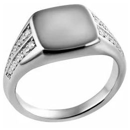 Siegelring Firetti "Schmuck Geschenk Silber 925 Damenring Fingerring Ring Kissen Optik" Gr. 54, silberfarben, kristallwei&szlig;, Fingerringe, Damen, 54, Silber 925 (Sterlingsilber), 2,6mm, Siegelring, mit Zirkonia (synth.)