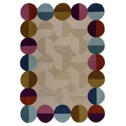 Wollteppich FLAIR RUGS "Mia Scallop 2", rosa, B:160cm H:12mm L:230cm, Wolle, Teppiche, in Jakobsmuschel-Form