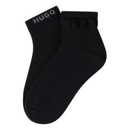 Kurzsocken HUGO UNDERWEAR "MESH LOGO", Herren, Gr. 35-38, schwarz 001, Baumwollmischung, elastisch, Socken, Eins&auml;tze aus halbtransparenten Netzgewebe