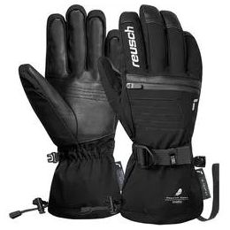 Skihandschuhe Reusch "Lando R-TEX XT", Damen, Gr. 8,5, schwarz, silberfarben, 80% Polyester, 10% Polyurethan, unifarben, Handschuhe, mit wasserdichter, atmungsaktiver Funktion