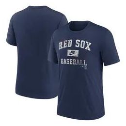 T-Shirt Nike "Nike Shirt Boston Red Sox Nike Cooperstown Triblend", Damen, Gr. XL, blau, 50% Polyester, 25% Baumwolle, 25% Viskose, Shirts T-Shirt