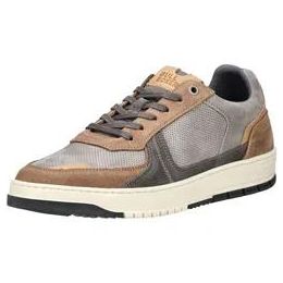 Sneaker Bullboxer "Bullboxer Sneaker Leder", Herren, Gr. 45, grau, braun, Leder, Schuhe Sneaker