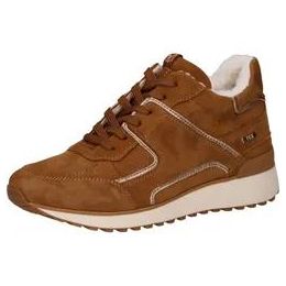 Sneaker Caprice "Caprice Sneaker Veloursleder/Lederimitat", Damen, Gr. 40, braun, Lacklederimitat, Veloursleder, Schuhe Sneaker