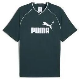 Trainingsshirt Puma "Essentials Fu&szlig;balltrikot Herren", Herren, Gr. XL, gr&uuml;n terrain, Obermaterial: 100% Polyester; Rippe: 3% Elasthan, 97% Polyester, clean, relaxed fit, Shirts