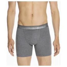 Langer Boxer HOM "HO1", Herren, Gr. M, grau, Obermaterial: 65% Baumwolle, 22% Modal, 13% Elasthan, k&ouml;rpernah, Unterhosen, ultraweich, Cotton-Mix, elastisch, l&auml;ngeres Bein