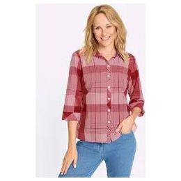 Karobluse Classic Basics, Damen, Gr. 48, rot, wei&szlig;, kariert, 50% Baumwolle, 50% Polyester, gemustert, kariert, mehrfarbig, Blusen Karobluse