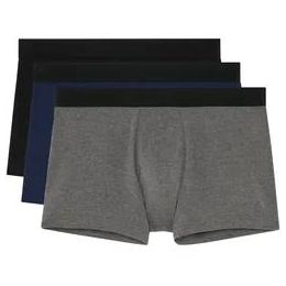 Boxershorts HOM "Tonal", Herren, Gr. XL, schwarz (schwarz, navy, grau), Single Jersey, Obermaterial: 95% Baumwolle, 5% Elasthan, k&ouml;rpernah, Unterhosen, Cotton-Mix, elastisch