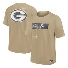 T-Shirt Nike "Nike T-Shirt Green Bay Packers Nike Max 90", Damen, Gr. L, braun, 100% Baumwolle, Shirts T-Shirt