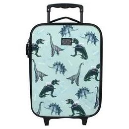 Trolley Vadobag, Kinder, Gr. B/H/T: 32cm x 42cm x 11cm, blau, Polyester, mehrfarbig, Koffer, mit coolem Dino-Print