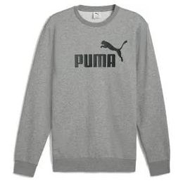 Sweatshirt Puma "Essentials No. 1 Logo Crewneck Herren", Herren, Gr. 3XL, grau (medium gray heather), Obermaterial: 66% Baumwolle, 34% Polyester; Rippe: 97% Baumwolle, 3% Elasthan, normal, Rundhals, Sweatshirts Sweatshirt