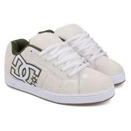 Sneaker DC Shoes "Net Se", Herren, Gr. 9,5(42,5), wei&szlig; (sanftes wei&szlig;, gr&uuml;n), Obermaterial:92.3% Leder, 7.7% Microfaser;, Schuhe Sneaker