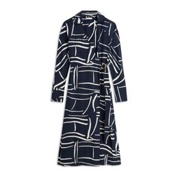 Tommy Hilfiger Kleid Damen Gr&ouml;&szlig;e 34 dunkelblau / offwhite Winterkleid