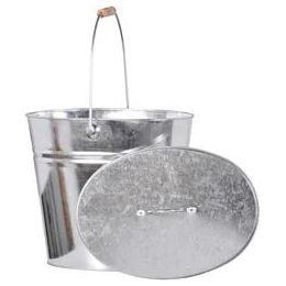Aufbewahrungsbox FIREFIX, silber (silber, anthrazit), B:35cm H:34cm T:28cm, Stahl, Aufbewahrungsboxen, Aufbewahrungsbox, oval, 13 l