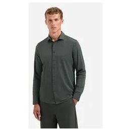 Langarmhemd NO EXCESS "NO EXCESS Sedoc-Reisehemd Shirt Jersey Travel", Herren, Gr. 3XL, Normalgr&ouml;&szlig;en, schwarz steel, 75% Polyester, 25% Elasthan, regular fit, Hemden