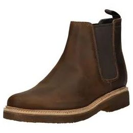 Stiefelette Clarks "Clarks Stiefelette Leder", Herren, Gr. 43, braun, Leder, Schuhe Stiefelette