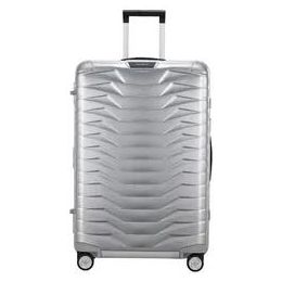 Hartschalen-Trolley Samsonite "PROXIS ALU, verschiedene Gr&ouml;&szlig;en", Gr. B/H/T: 52cm x 76cm x 29cm 91 l, aluminium, Aluminium, unifarben, Koffer, aus Aluminium, mit Kreuzspanngurt, mit integriertem Namensschild
