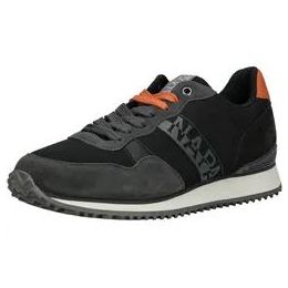 Sneaker Napapijri "Napapijri Sneaker Lederimitat/Textil", Herren, Gr. 45, schwarz, grau, Lederimitat, Textil, Schuhe Sneaker