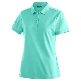 Poloshirt Maier Sports "Ulrike", Damen, Gr. 46, hellt&uuml;rkis, 100% Polyester, Rundhals, Shirts, Damen Polo kurzarm, leichtes Shirt, Funktionsshirt mit Kragen, Reg Fit