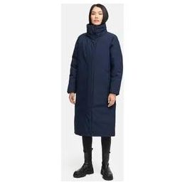 Wintermantel Navahoo "Traumbl&uuml;te 14", Damen, Gr. S (36), navy, Obermaterial: 100% Polyester; Innenfutter: 100% Polyester; Wattierung: 100% Polyester; &Auml;rmelfutter: 100% Polyester, gerade ca. Mitte Wade, &Auml;rmel ohne &Auml;rmelschlitz Rippstrickb&uuml;ndchen, M&auml;ntel Wintermantel, Warmer Parka mit Stehkragen