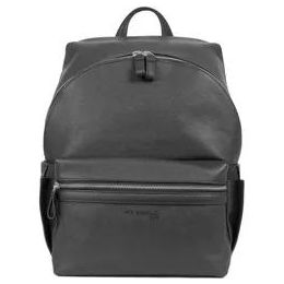 Cityrucksack MARGELISCH "RENU-1", Damen, Gr. B/H/T: 26cm x 38cm x 26cm, onesize, schwarz, Rindsleder, Rucks&auml;cke Cityrucksack, aus LWG zertifiziertem Leder