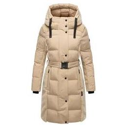 Wintermantel Navahoo "Funkelteddy 14", Damen, Gr. XL (42), beige, Obermaterial 1: 100% Polyester. Obermaterial 2: 100% Polyester. Innenfutter: 100% Polyester. Wattierung: 100% Polyester. &Auml;rmelfutter: 100% Polyester, figurumspielend ca. Mitte Oberschenkel, hoch geschlossener Ausschnitt, eng Rippb&uuml;ndchen, M&auml;ntel Wintermantel, Warmer Mantel mit Teddypl&uuml;sch-Akzenten und Tailleng&uuml;rtel