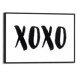Poster Reinders "XOXO", schwarz (farbe bild(er): schwarz, wei&szlig;), B:30cm H:20cm T:1,6cm, MDF, Bilder, Poster