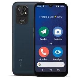 Doro Smartphone "8200 Secure ohne Netzteil", blau (dunkelblau), B:12,7cm H:9,1cm T:19,6cm, Mobiltelefone