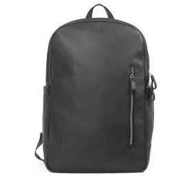 Laptoprucksack MARGELISCH "IGOS-1", Damen, Gr. B/H/T: 28cm x 40cm x 13cm, onesize, schwarz, Leder, Rucks&auml;cke Laptoprucksack, aus LWG zertifiziertem Leder