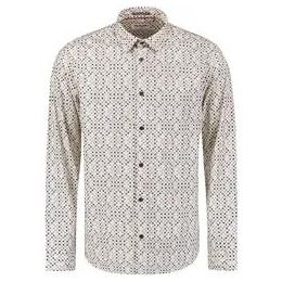 Langarmhemd NO EXCESS "NO EXCESS Stretchhemd mit Print Shirt Stretch Allover Printed", Herren, Gr. M, Normalgr&ouml;&szlig;en, mauve, 97% Baumwolle, 3% Elasthan, regular fit, Hemden