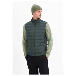 Steppjacke NO EXCESS "NO EXCESS Gesteppte Weste Bodywarmer Padded Sealed Mix With Knit", Herren, Gr. L, schwarz steel, 100% Polyester, Jacken Steppjacke