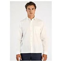 Flanellhemd LINDBERGH "Freizeithemd Regular Fit", Herren, Gr. M, Normalgr&ouml;&szlig;en, wei&szlig;, Obermaterial: 100% Baumwolle, Hemden