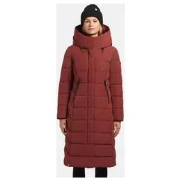 Wintermantel Khujo "Sensy-YM", Damen, Gr. XS (34), rot (dunkelrot), Obermaterial: 100% Polyester. Innenfutter: 100% Nylon. Wattierung: 100% Polyester, tailliert kniebedeckend, Rundhals, &Auml;rmel ohne &Auml;rmelschlitz normaler Saum, M&auml;ntel Wintermantel, Warmer Steppmantel mit Kapuze
