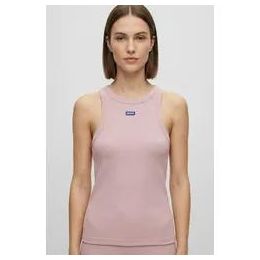 HUGO BOSS Tanktop HUGO BLUE "Easy Tank", Damen, Gr. XXL (44), light, pastel pink 681, Feinripp, Obermaterial: 96% Baumwolle, 4% Elasthan, unifarben, slim fit normal, Rundhals, Tops Tanktop, Stretch-Baumwolle, Slim Fit