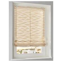 Raffrollo Heine HOME Gr. 4, beige, B:100cm H:140cm, Raffrollos