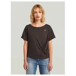 G-Star Raw T-Shirt G-STAR "Knot T-Shirt", Damen, Gr. S, deep braun, Obermaterial: 100% Baumwolle, Shirts T-Shirt