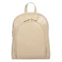 Cityrucksack CLUTY, Damen, Gr. B/H/T: 30cm x 25cm x 12cm, onesize, beige, Leder, Rindsleder, unifarben, Rucks&auml;cke Cityrucksack, echt Leder, Made in Italy