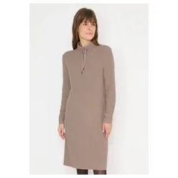 Midikleid Cecil, Damen, Gr. XXL (46), US-Gr&ouml;&szlig;en, taupe melange, Stoff, 50% Viskose, 28% Polyester, 22% Nylon, unifarben, comfort fit knieumspielend, B&uuml;ndchen, Kleider Midikleid, aus Viskose