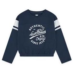 Levi's Longsleeve LEVI'S KIDS "LVG VARSITY LS TEE", M&auml;dchen, Gr. 6 (116), big dipper, Jersey, Obermaterial: 62% Polyester, 34% Viskose, 4% Elasthan, bedruckt, regular fit taillenlang, Rundhals, angesetztes B&uuml;ndchen, Shirts, Cropped - for Girls