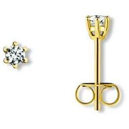 Paar Ohrh&auml;nger ONE ELEMENT "Zirkonia Ohrringe Ohrstecker aus 333 Gelbgold", gold, Ohrringe, Damen, Damen, Gelbgold 333 Gold, Gelbgold 333, Gold, Symbolische Note &ndash; harmonisch gestaltet mit Liebe zum Detail