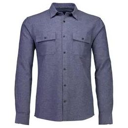 Flanellhemd LINDBERGH "Freizeithemd Relaxed Fit", Herren, Gr. XL, Normalgr&ouml;&szlig;en, blau, Obermaterial: 100% Baumwolle, Hemden