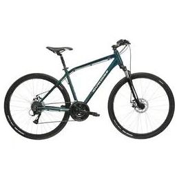 Crossrad KROSS "Crossrad Herren 28" Move 2.0 t&uuml;rkis 24 G&auml;nge" Gr. 48, blau, schwarz, Fahrr&auml;der, Herren, 48cm, 28 Zoll (71,12cm) hinten: 28 Zoll (71,12cm)
