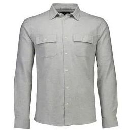 Flanellhemd LINDBERGH "Freizeithemd Relaxed Fit", Herren, Gr. 3XL, Normalgr&ouml;&szlig;en, lt grau, Obermaterial: 100% Baumwolle, Hemden